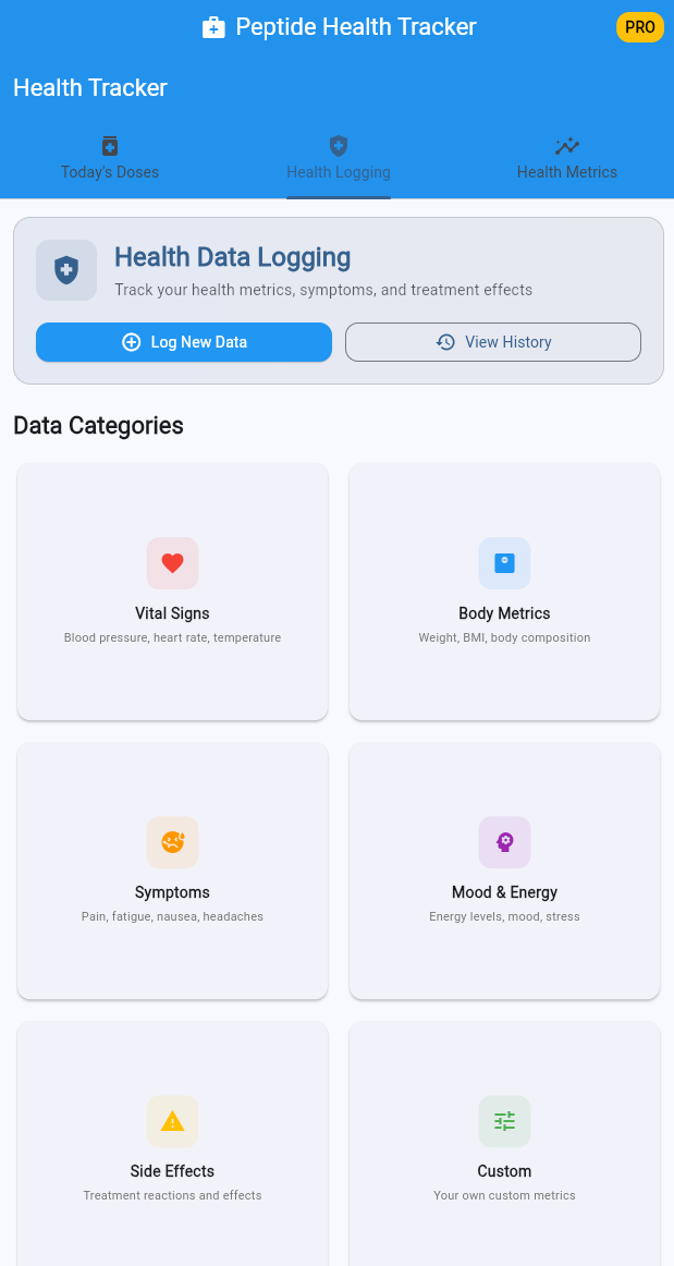 Peptide Health Tracker - Advanced Peptide Therapy Management